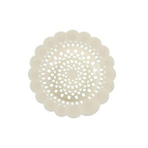 durable silicone flower hollowed sink strainer filter bath kitchen drain cover - beige