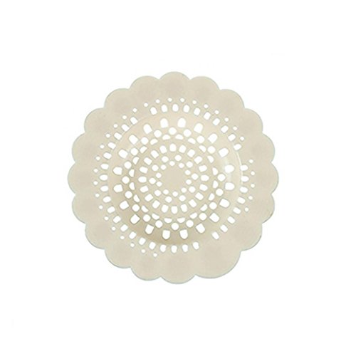 Durable Silicone Flower Hollowed Sink Strainer Filter Bath Kitchen Drain Cover - Beige