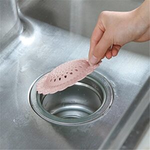 Durable Silicone Flower Hollowed Sink Strainer Filter Bath Kitchen Drain Cover - Beige