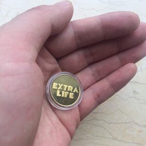 Ready Player One Oasis Extra Life Coin Quarter Props - Extra Life Challenge Coin - Gold-Plated&Silver-Plated