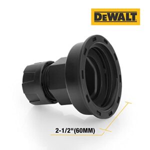 DEWALT DXVA25-1213 Vacuum Hose Adaptor, Compatible With DXV08S DXV09P DXV09PA DXV10P DXV10PL DXV10S DXV10SA DXV10SB DXV12P DXV14P DXV16P DXV16PA DXV16S, Black