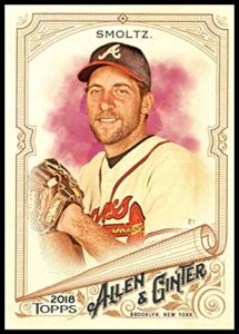 2018 topps allen and ginter #123 john smoltz braves baseball card