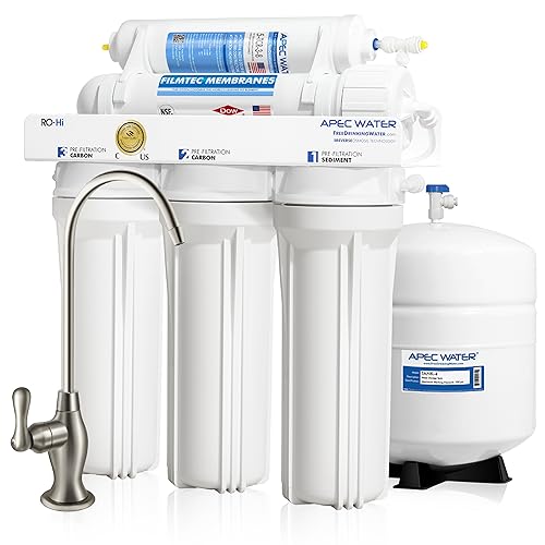 APEC Water Systems Ultimate RO-Hi Top Tier Supreme Certified High Output Fast Flow Ultra Safe Reverse Osmosis Drinking Water Filter System, 90 GPD