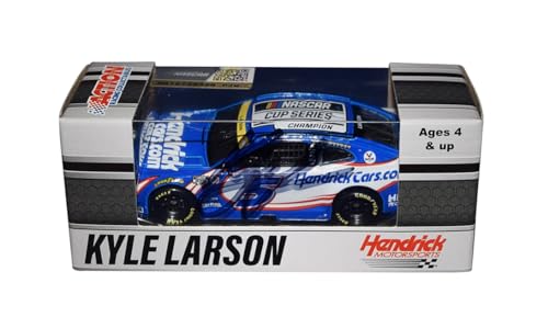 AUTOGRAPHED 2021 Kyle Larson #5 Hendrick Motorsports NASCAR CHAMPION Action Championship Car Signed Collectible Lionel 1/64 Scale NASCAR Diecast with COA