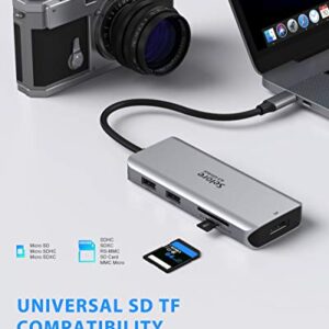 USB C Docking Station Dual Monitor, 9 in 1 USB C Triple Display Docking Station to Dual HDMI Adapter Displayport SD TF Card Reader 2USB 2.0, 1 USB 3.0, 100W PD for USB C Thunderbolt 3 Laptops