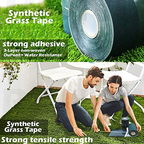 TYLife Artificial Grass Self-Adhesive Seaming Turf Tape Lawn,Carpet Jointing 6" x32.8'(15cm x 10m), 33'