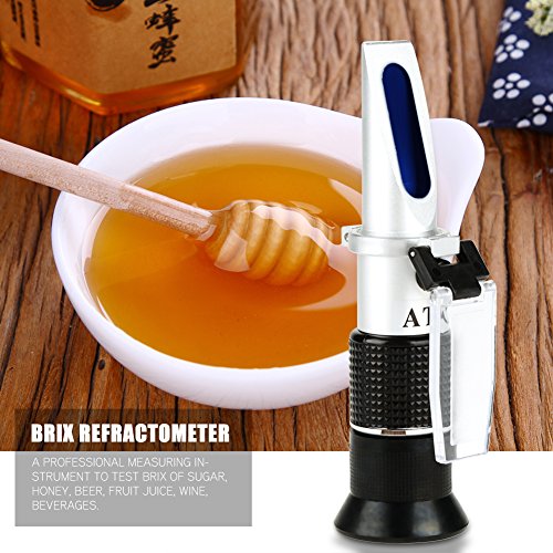 Hilitand Honey Refractometer Professional Brix Refractometer Kit 58-90% Accurate Honey Sugar Tester Meter