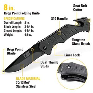 Caterpillar - 4 Pc. Mft, Folding Knife, Pocket Tool Set, Tool Sets, Knives/Blades - No Utility, Knives - Folding (980103)