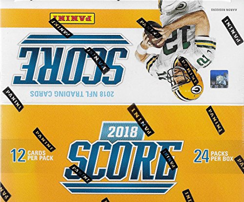 2018 Score NFL Football Unopened Factory Sealed Box of 24 Packs Containing 288 Cards including 72 Rookies and 48 Inserts per box, on average, with Possible Rookie Autographs