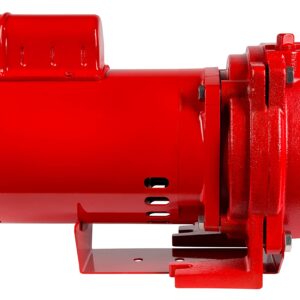 Red Lion RL-SPRK150 115/230 Volt, 1.5 HP, 71 GPM Cast Iron Sprinkler/Irrigation Pump with Thermoplastic Impeller, Red, 97101501