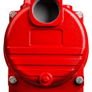 Red Lion RL-SPRK150 115/230 Volt, 1.5 HP, 71 GPM Cast Iron Sprinkler/Irrigation Pump with Thermoplastic Impeller, Red, 97101501