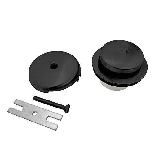 Kingston Brass DTT5302A0 Made to Match Easy Touch Toe-Tap Drain Conversion Kit, Tub, Matte Black