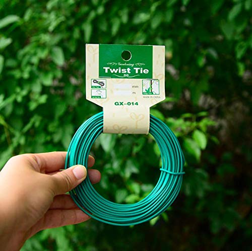 Garden Twist Tie Bonsai Training Wire 50 Feet 1.8mm Twine Perfect for Plant Cages Christmas Tree Tie