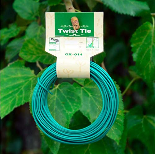 Garden Twist Tie Bonsai Training Wire 50 Feet 1.8mm Twine Perfect for Plant Cages Christmas Tree Tie