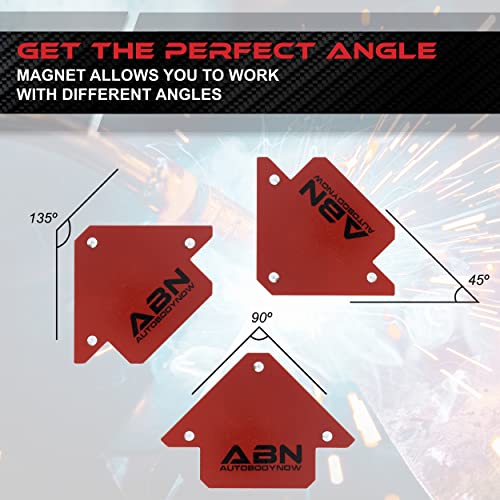 ABN Arrow Welding Magnet Fabrication Holder - 25lb Strong Positioning Square Welding Table Magnet Clamp for 45, 90, 135 Degree Angles