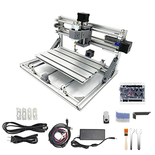 CNCTOPBAOS 3 Axis Desktop DIY Mini CNC 3018 Router Kit GRBL Control Plastic Acrylic PCB PVC Wood Carving Milling Engraving Machine Working Area 30x18x4.5cm