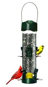 brome mega 600 metal tube feeder w/6 seed ports, 4 lbs seed capacity