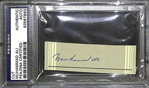 muhammad ali signed cut psa/dna coa boxing autograph fought sonny liston 1964 65 - boxing cut signatures