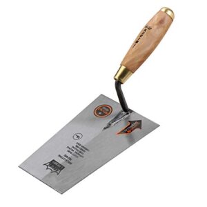 kseibi 281350 narrow bucket brick trowel wooden handle square tip bricklaying trowel (7inch)