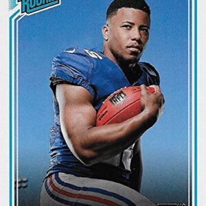 Saquon Barkley 2018 Donruss Short Printed Mint Rated Rookie Card #306 Picturing this #2 NFL Draft Pick in his Blue New York Giants Jersey