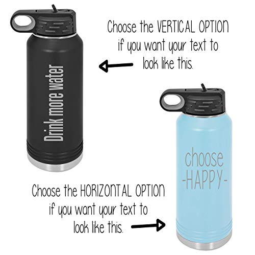 Insulated Stainless-Steel Water Bottle, Personalized Water Bottle Christmas Gift (32 Ounces)