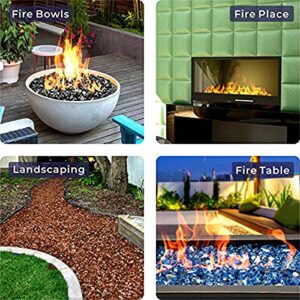 Mr. Fireglass Crushed Fire Glass for Natural or Propane Fire Pit Fireplace & Landscaping,10 lb High Luster Light Sea Blue