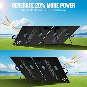 ECO-WORTHY 100W Portable Solar Panel, Foldable Solar Panel Kit with Adjustable Kickstand for Power Station Camping RV Travel Trailer