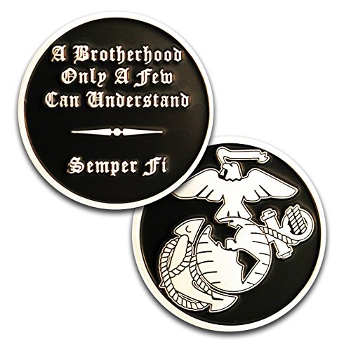 Marine Corps Brotherhood Challenge Coin! Amazing USMC Custom Coin! Designed for Marines by Marines. Officially Licensed Coin!