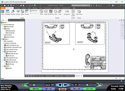 Autodesk Inventor 2019: 2D drafting and Customization – Video Training Course