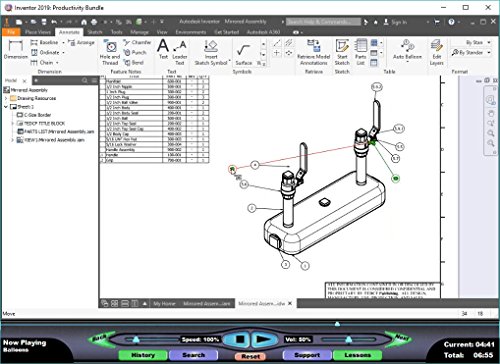 Autodesk Inventor 2019: 2D drafting and Customization – Video Training Course