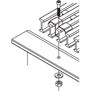 grating clip, 316 stainless steel, pk25