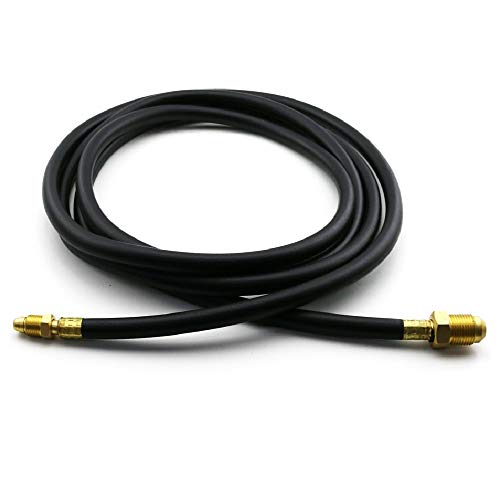 WeldingCity TIG Welding Torch Air-cooled WP-26 (200-amp) Power Cable Hose 46V28 (12.5-ft) and Dinse-type 35-50mm Solid 1/2"-pin Adapter with Separate Gas Hose