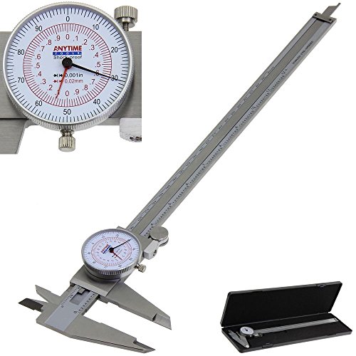 Anytime Tools Dial Caliper 12" / 300mm Metric/INCH SAE Standard MM Dual Hand Reading Scale