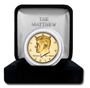 jfk gold plate single coin