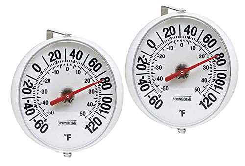 Taylor Precision Products Springfield Big and Bold Thermometer with Mounting Bracket (5.25-Inch) - 2 PACK