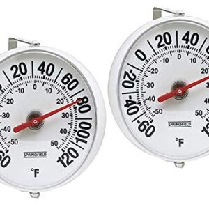 Taylor Precision Products Springfield Big and Bold Thermometer with Mounting Bracket (5.25-Inch) - 2 PACK