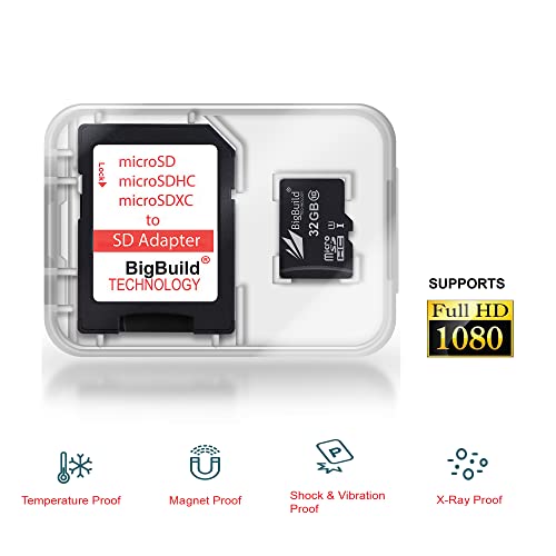 BigBuild Technology 32GB UltraFast 80MB/s Memory Card for Akaso EK7000 Action Camera, Class 10 MicroSDHC