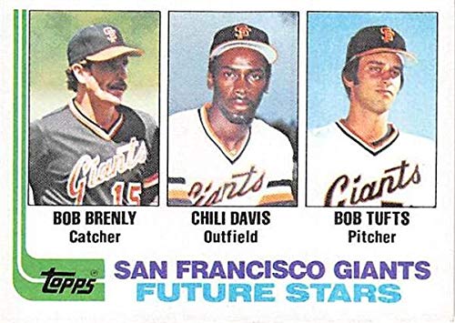 Bob Brenly Chili Davis baseball card rookie (San Francisco Giants) 1982 Topps #171