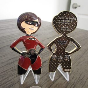 United States Navy Superhero Elastigirl Mrs Incredibles Leave Saving The World to The Men I Don't Think So! Ask The Chief Serialized Challenge Coin