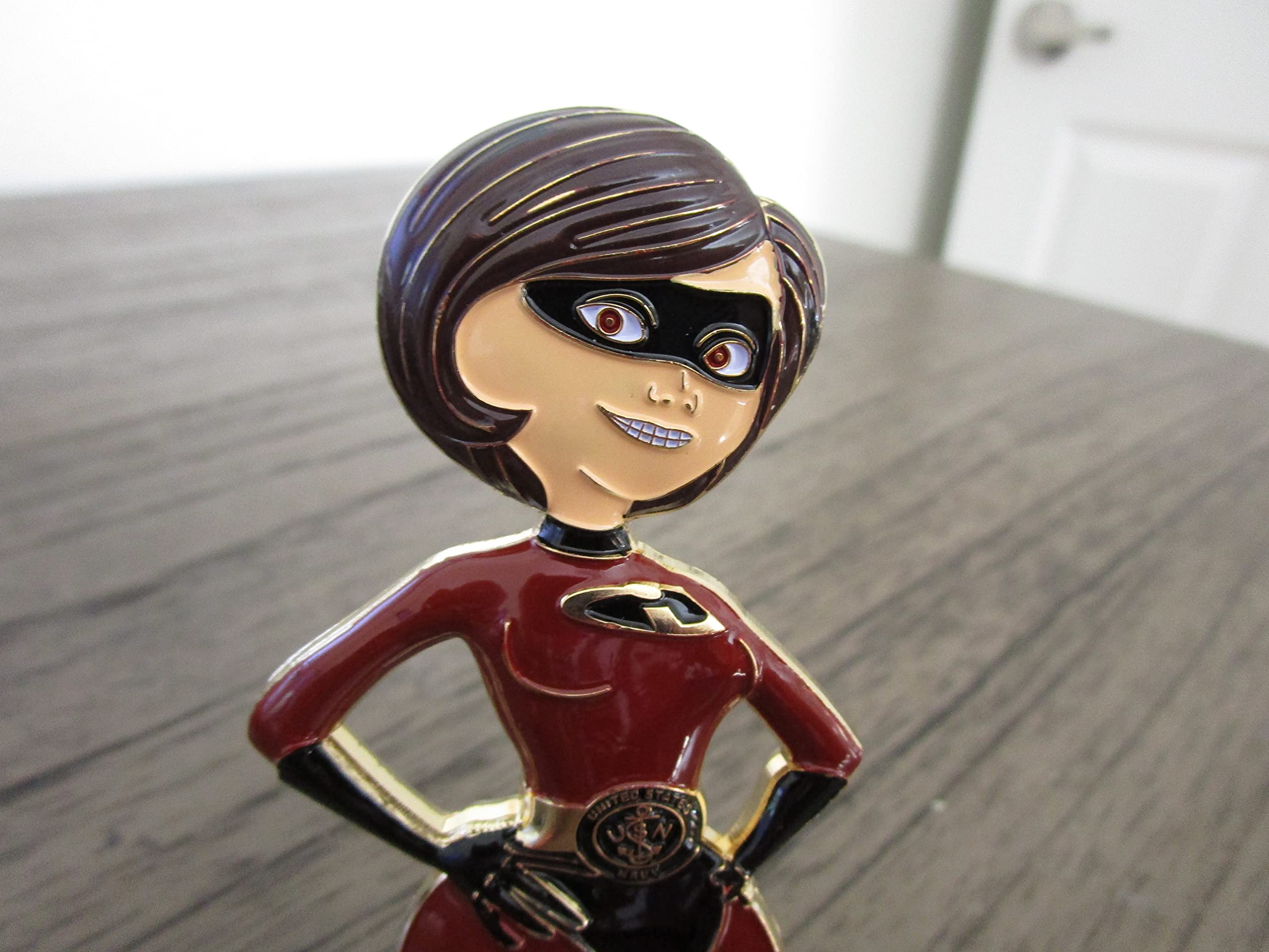 United States Navy Superhero Elastigirl Mrs Incredibles Leave Saving The World to The Men I Don't Think So! Ask The Chief Serialized Challenge Coin