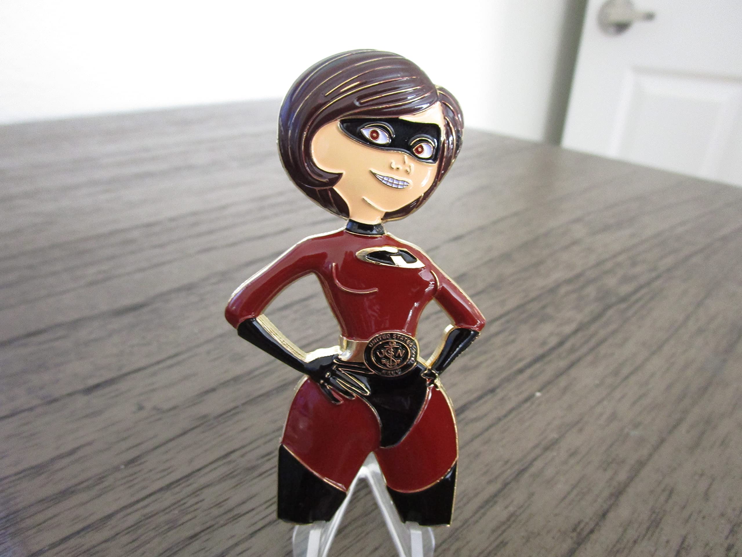 United States Navy Superhero Elastigirl Mrs Incredibles Leave Saving The World to The Men I Don't Think So! Ask The Chief Serialized Challenge Coin