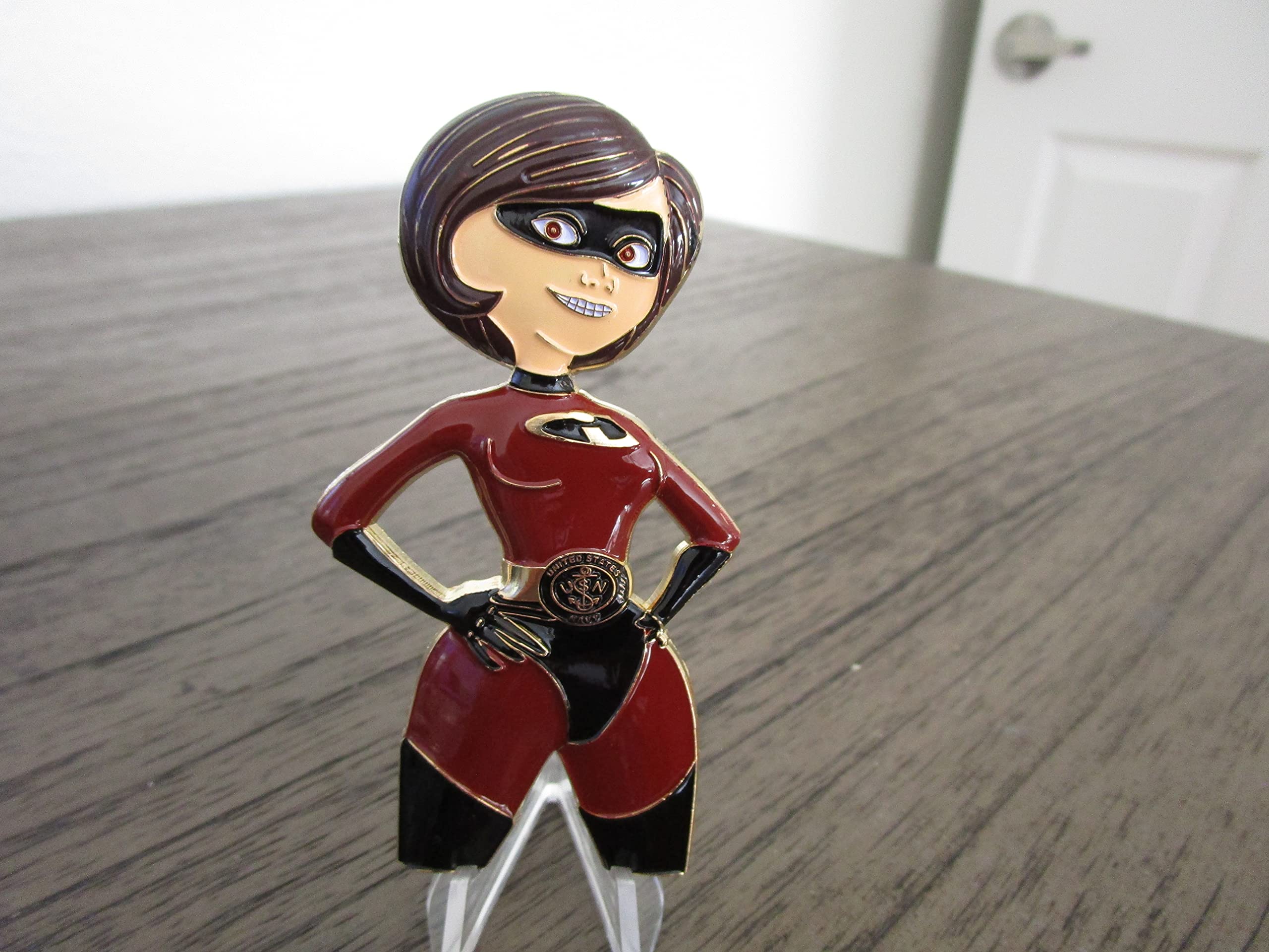 United States Navy Superhero Elastigirl Mrs Incredibles Leave Saving The World to The Men I Don't Think So! Ask The Chief Serialized Challenge Coin