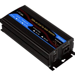 Encocy 500w Solar on Grid Tie Inverter DC22-56v to AC90-130v Converter (DC22-56v, Black)