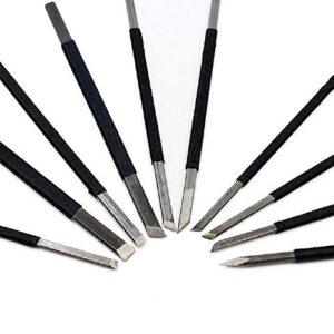 toolso stone carving tool 10pcs high-carbon steel carving chisels/knives kits