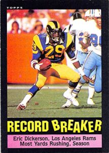 1985 topps #2 eric dickerson rb most yards rushing: season