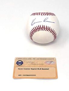 kevin costner bull durham field of dreams signed autograph official mlb baseball steiner sports certified