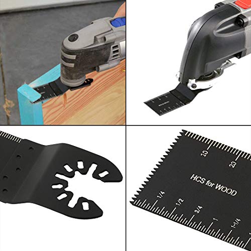 50 Pack Professional Pro Grade Wood/Bi-Metal Oscillating Saw Blades Universal Quick Release Multitool Tool Blade Japan Tooth for Bosch, Craftsman, FEIN, Ridgid, TCH, Makita, Milwaukee