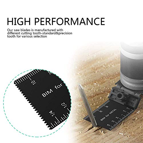 50 Pack Professional Pro Grade Wood/Bi-Metal Oscillating Saw Blades Universal Quick Release Multitool Tool Blade Japan Tooth for Bosch, Craftsman, FEIN, Ridgid, TCH, Makita, Milwaukee