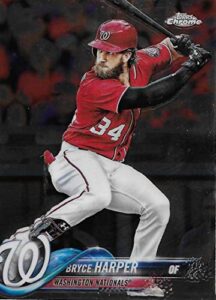 2018 topps chrome #139 bryce harper washington nationals baseball card - gotbaseballcards