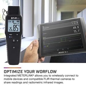 FLIR MR55 - Pin Moisture Meter with Bluetooth for Instant Data Sharing via the FLIR Tools® Mobile app.